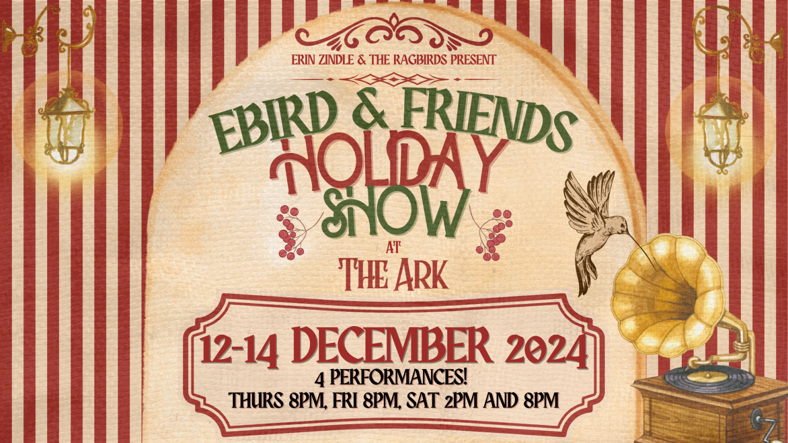 Ebird & Friends Holiday Show - The Ark